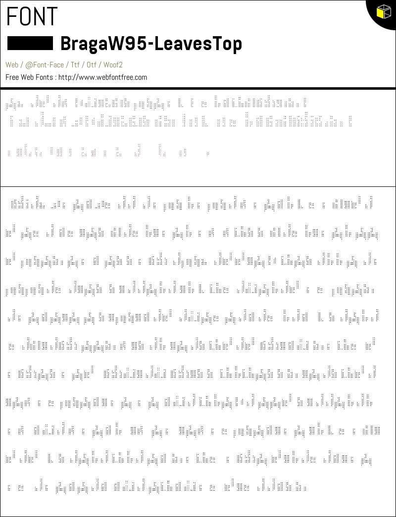 Braga W95 Leaves Top Fonts Downloads - WebFontFree.Com