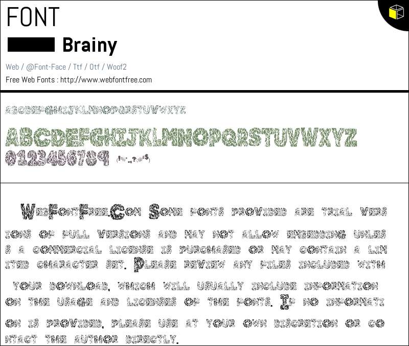 Brainy Fonts Downloads - WebFontFree.Com