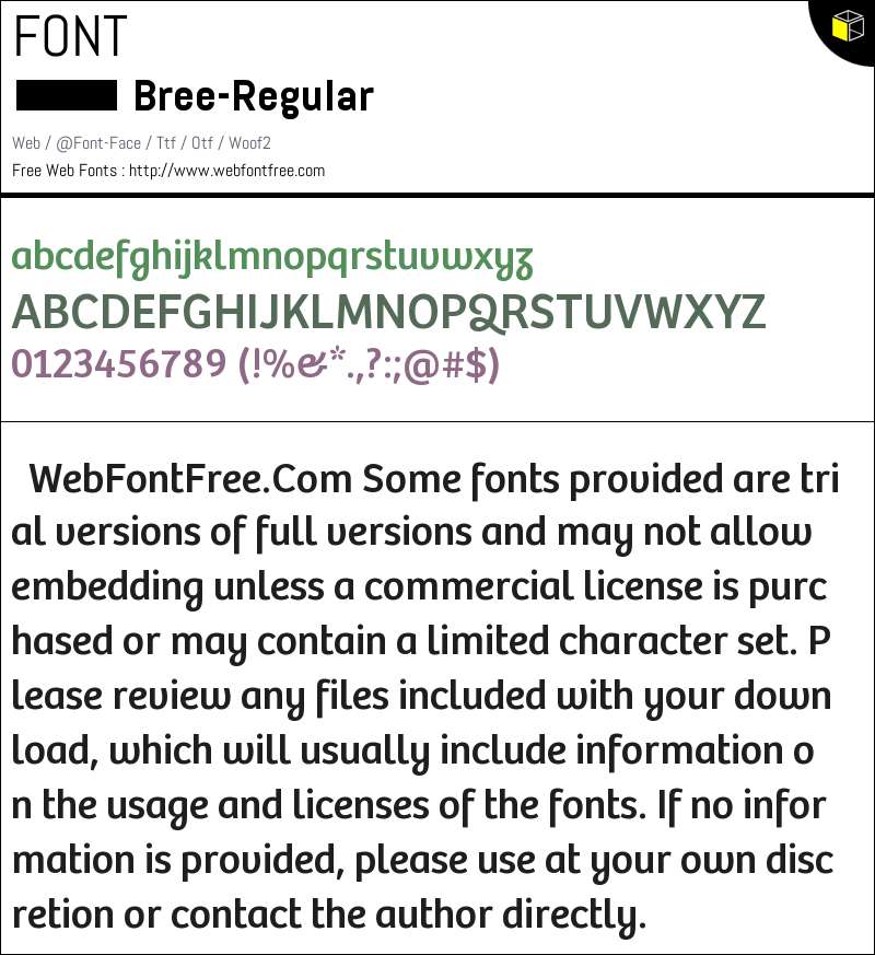 Bree-Regular 字体 下载 - WebFontFree.Com