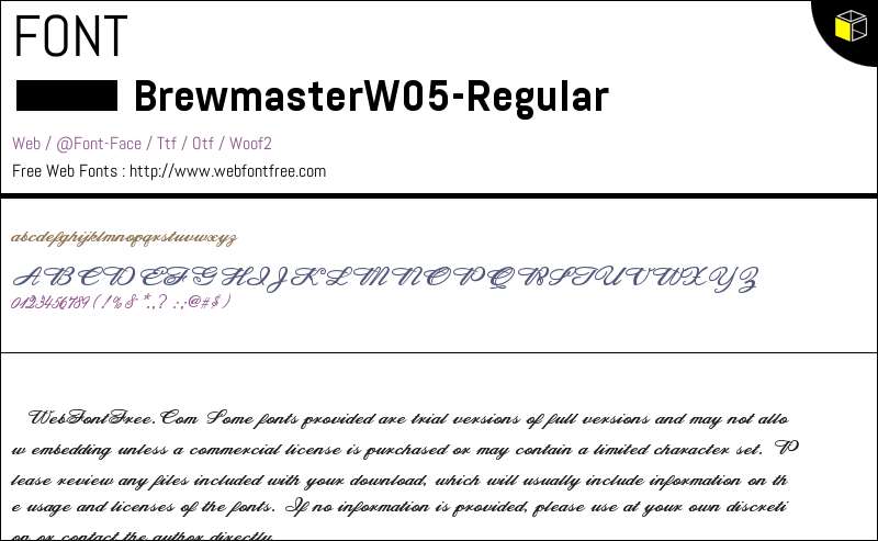 Brewmaster W05 Regular Fuentes Descargar - WebFontFree.Com
