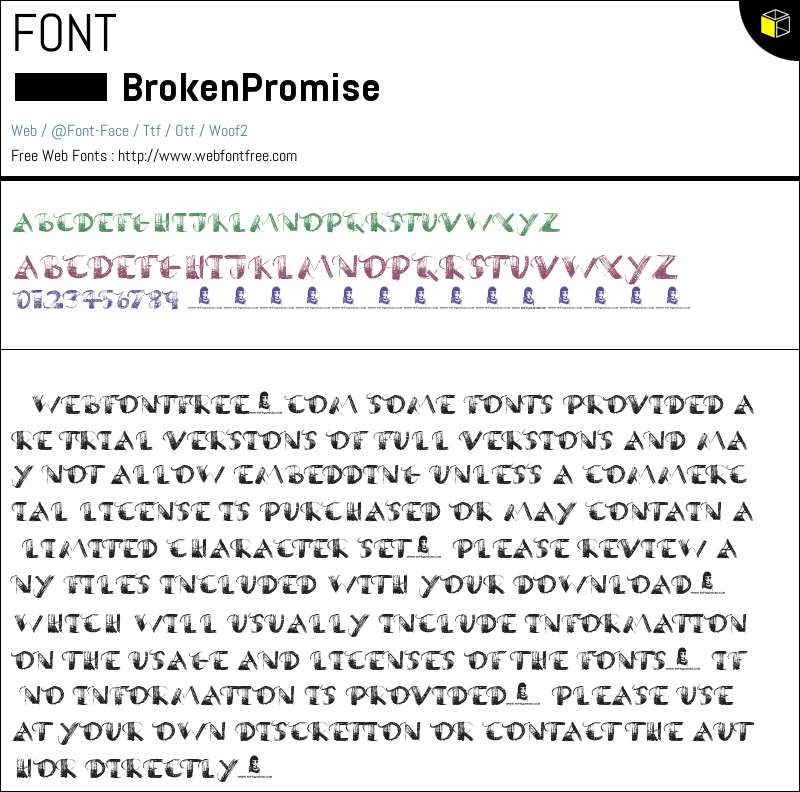 Broken Promise Fonts Downloads - WebFontFree.Com