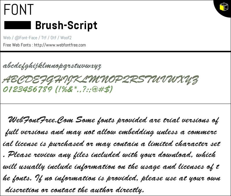 Brush-Script Fonts Downloads - WebFontFree.Com