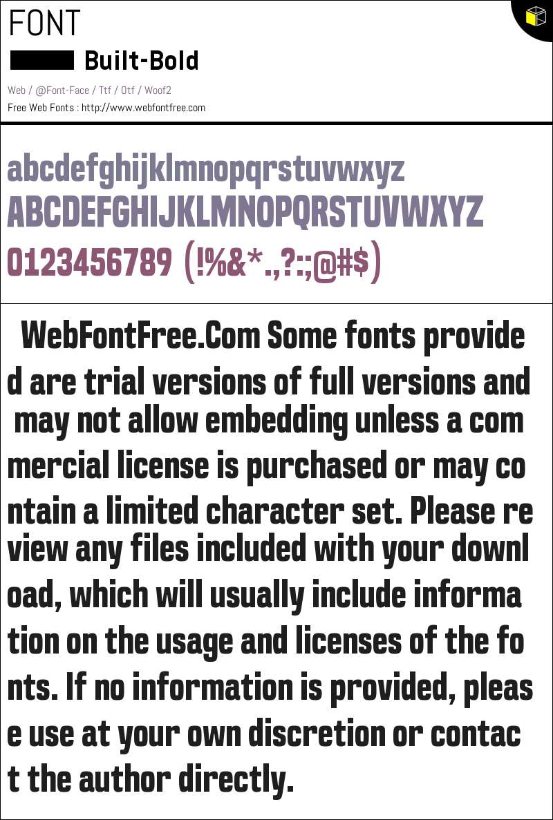 Built-Bold Fonts Downloads - WebFontFree.Com