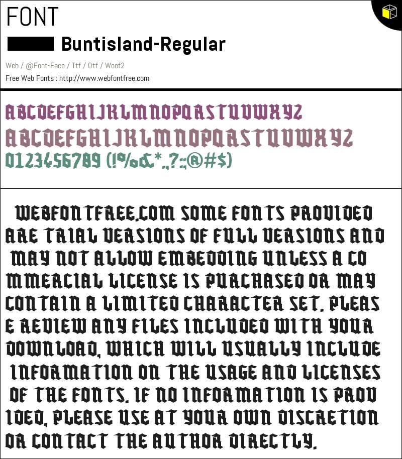 Buntisland Fonts Downloads - WebFontFree.Com