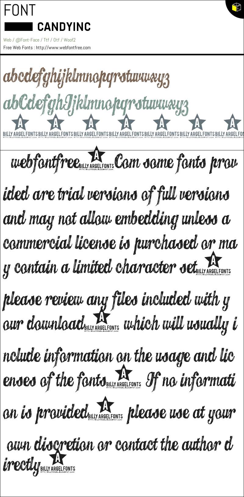 CANDY INC. Fonts Downloads - WebFontFree.Com