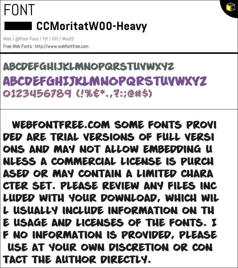 CCMoritat W00 Heavy Fonts Downloads - WebFontFree.Com