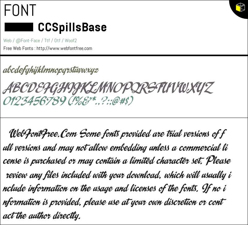 CCSpillsBase Fonts Downloads - WebFontFree.Com