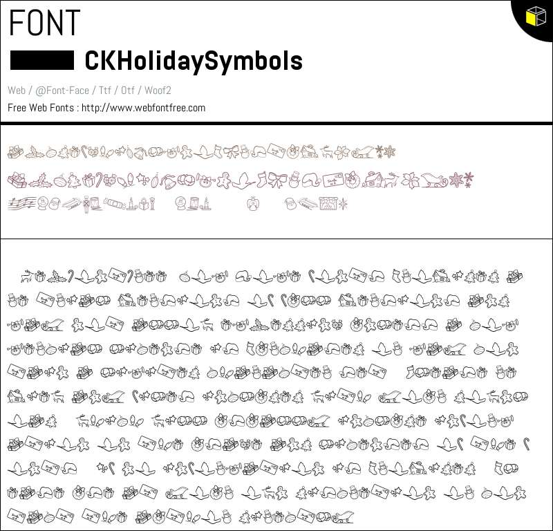 CK Holiday Symbols Fonts Downloads - WebFontFree.Com