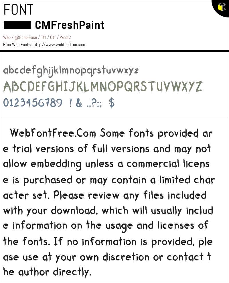 CM Fresh Paint Fonts Downloads - WebFontFree.Com