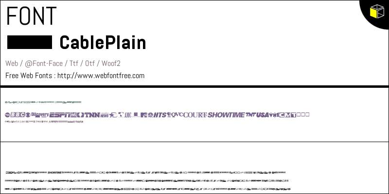 Cable Plain Fonts Downloads - WebFontFree.Com