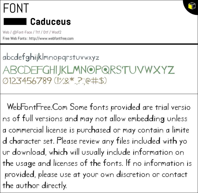 Caduceus Fuentes Descargar - WebFontFree.Com