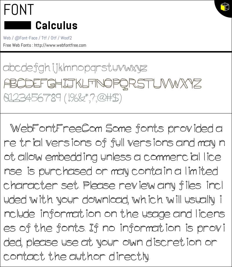 Calculus Fonts Downloads - WebFontFree.Com