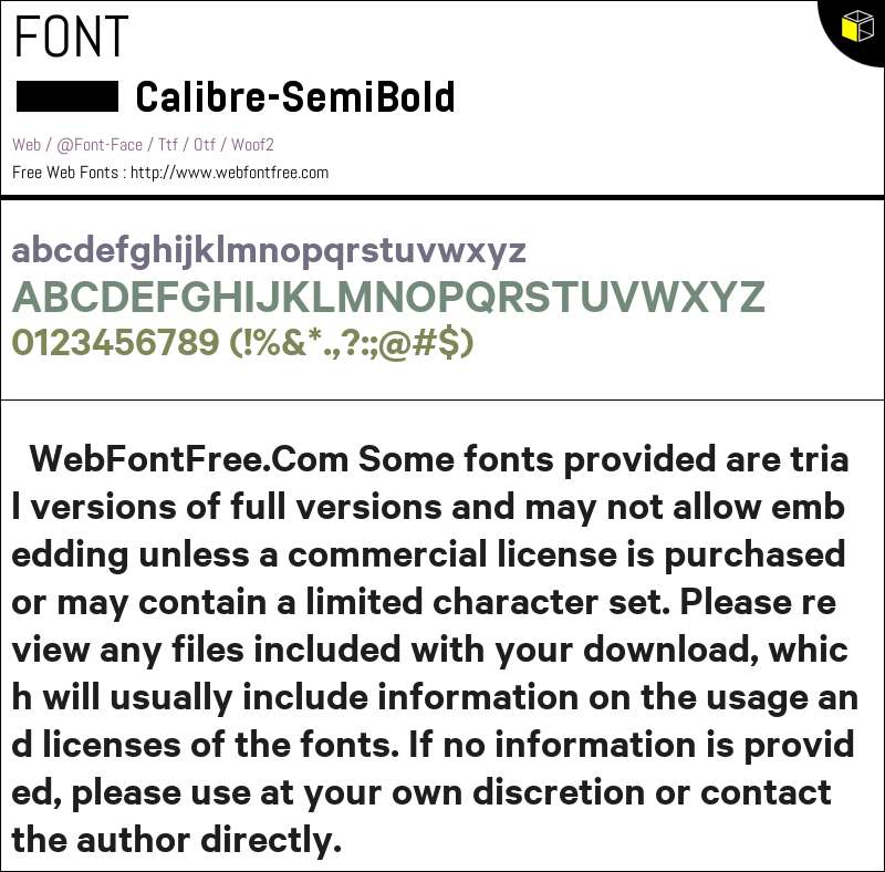 Calibre-SemiBold Fuentes Descargar - WebFontFree.Com