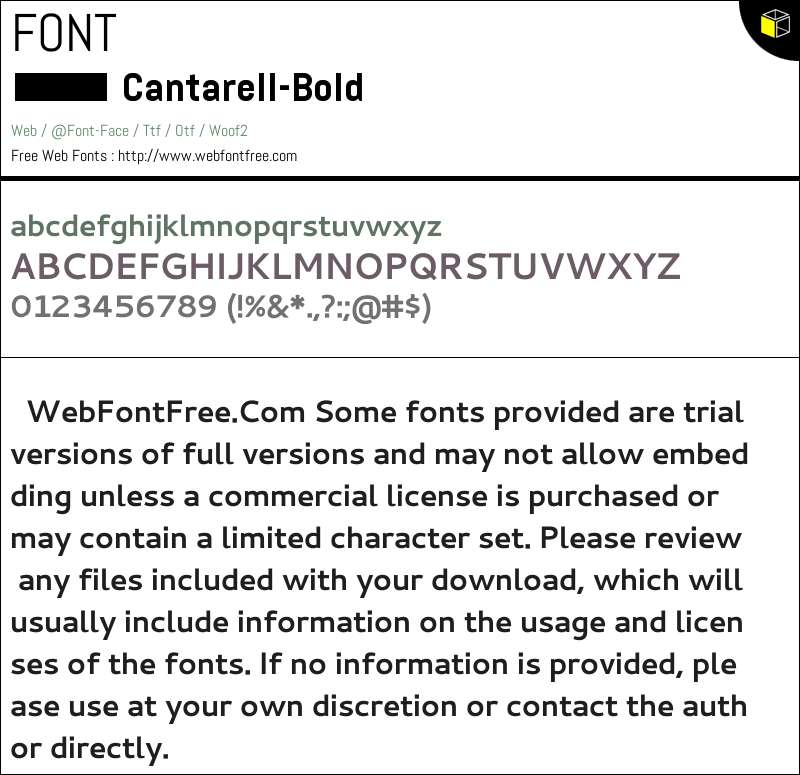 Cantarell Bold Fonts Downloads - WebFontFree.Com