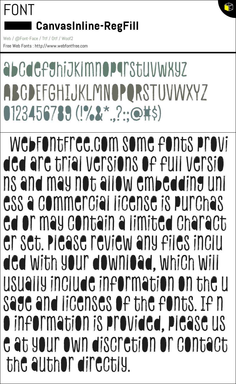 CanvasInline-RegFill Fonts Downloads - WebFontFree.Com
