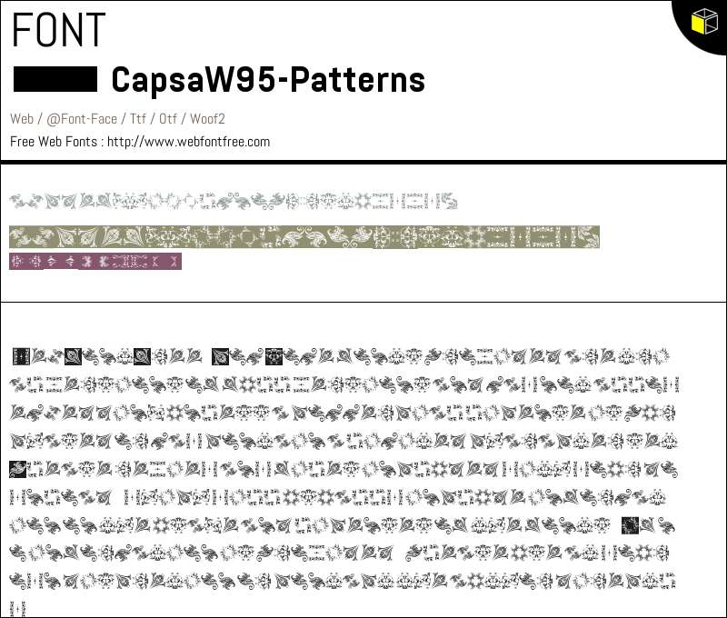 Capsa W95 Patterns Fonts Downloads - WebFontFree.Com