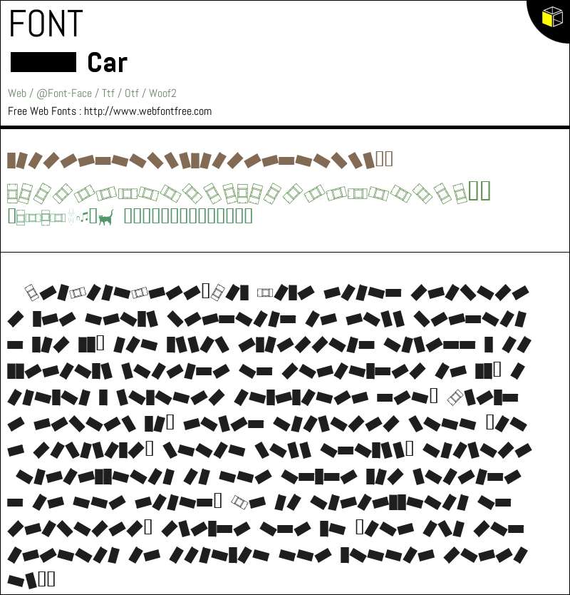 Car Fonts Downloads - WebFontFree.Com