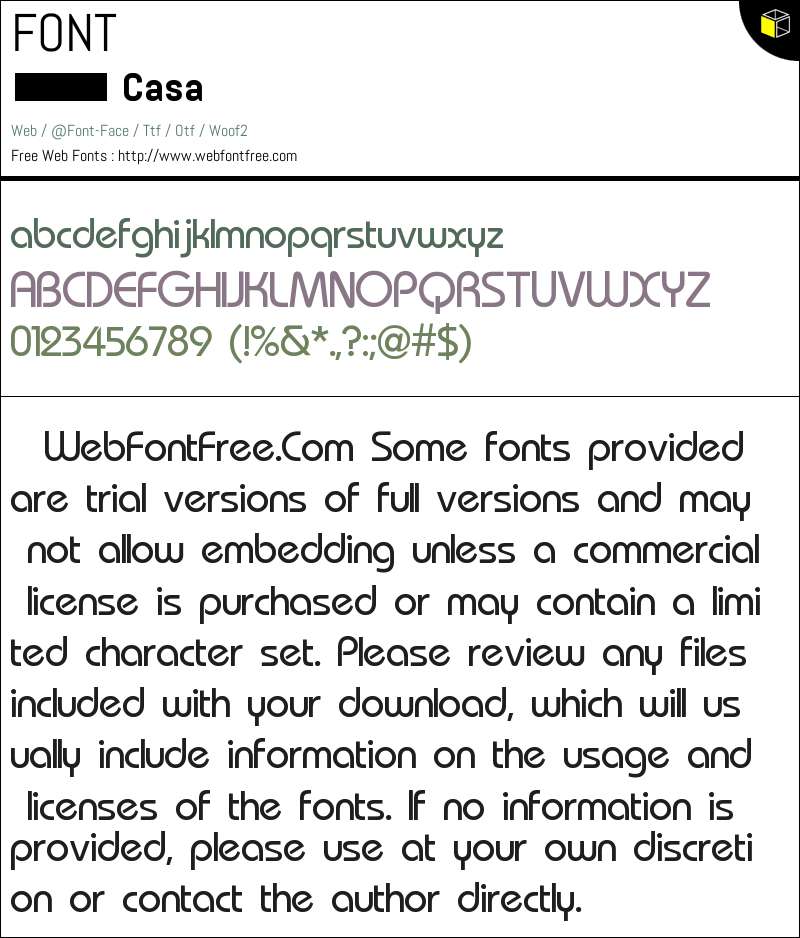Casa Fonts Downloads - WebFontFree.Com