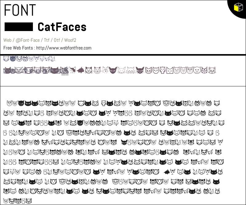 Cat Faces Fonts Downloads - WebFontFree.Com