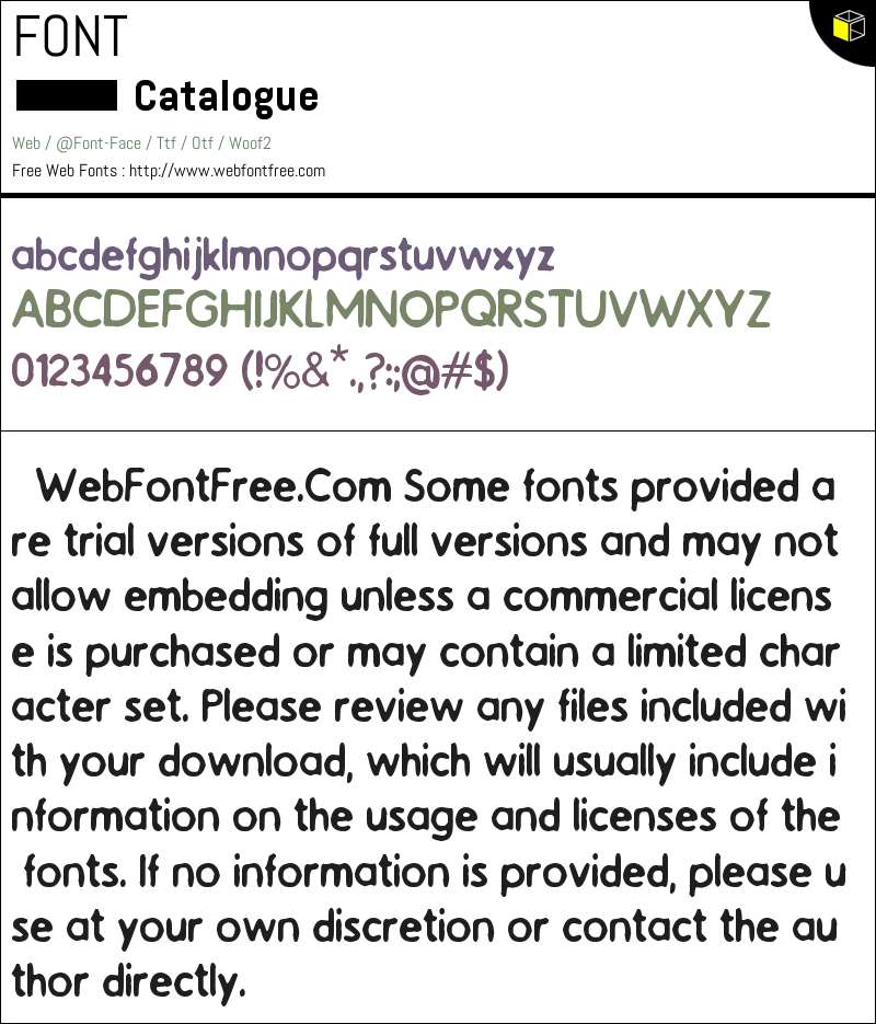 Catalogue! Fonts Downloads - WebFontFree.Com