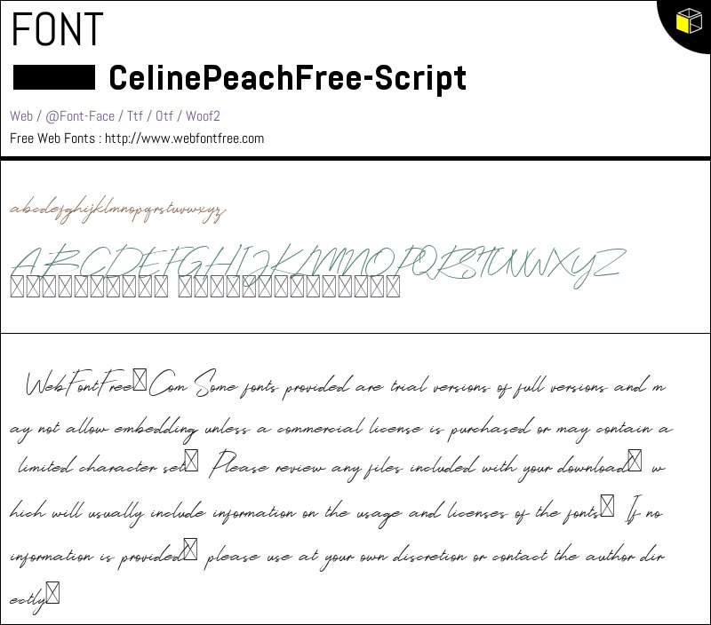 Celine Peach Free Script Fonts Downloads - WebFontFree.Com
