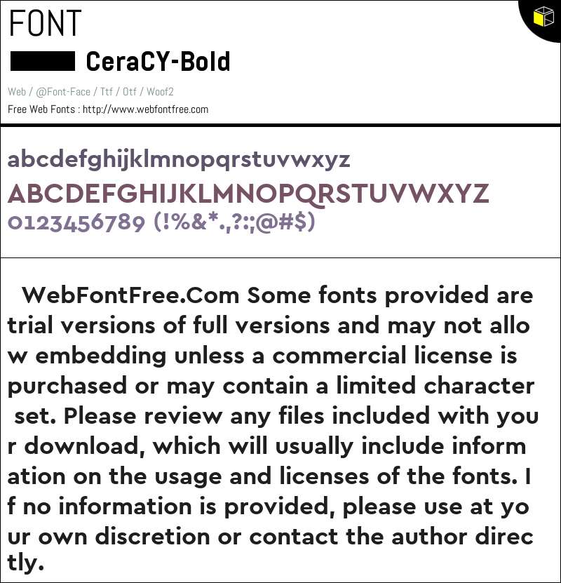 Cera CY Bold Fonts Downloads - WebFontFree.Com
