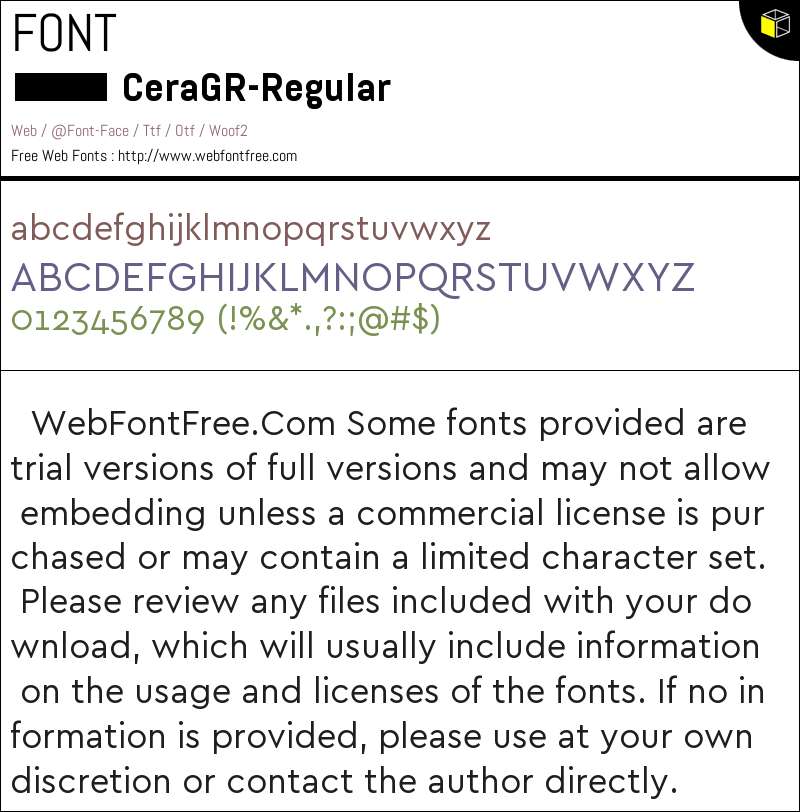 Cera GR Fonts Downloads - WebFontFree.Com