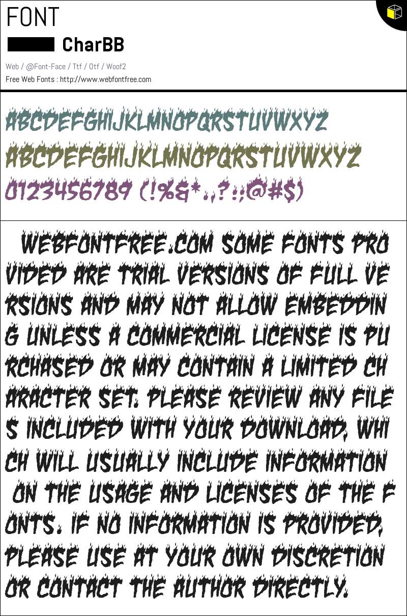 Char BB Fonts Downloads - WebFontFree.Com