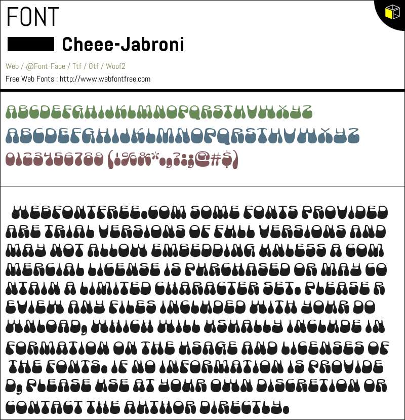 Cheee Jabroni 字体 下载 - WebFontFree.Com