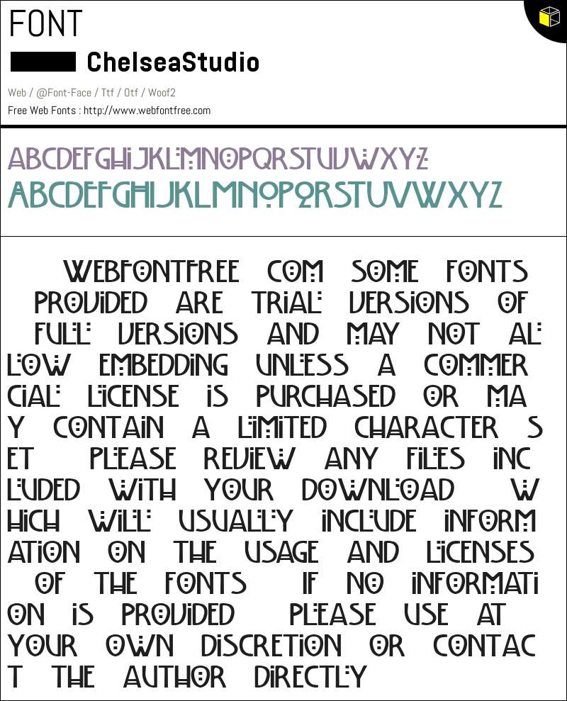 Chelsea Studio Fonts Downloads - WebFontFree.Com