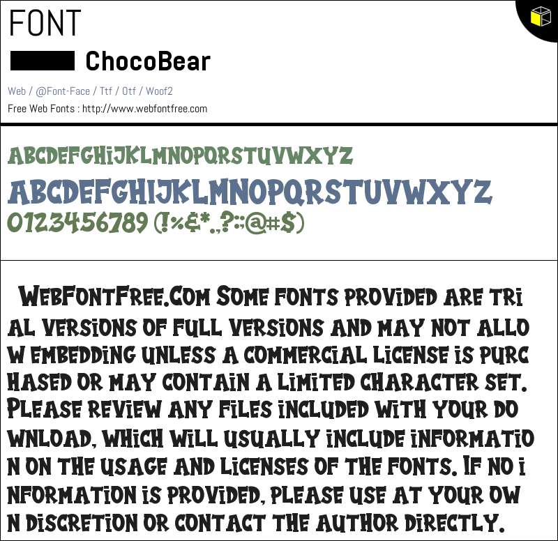 ChocoBear Fonts Downloads - WebFontFree.Com