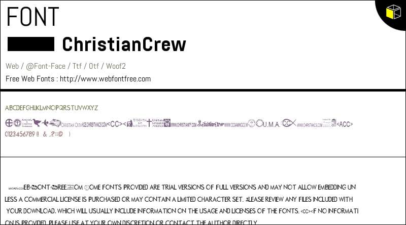 Christian Crew Fonts Downloads - WebFontFree.Com
