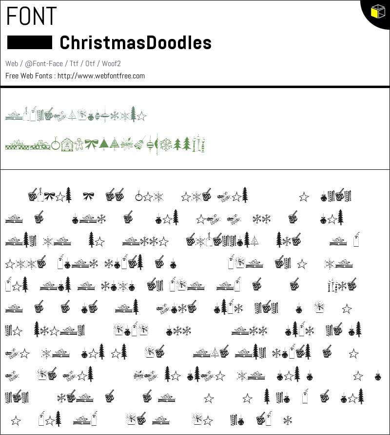 ChristmasDoodles Fonts Downloads - WebFontFree.Com