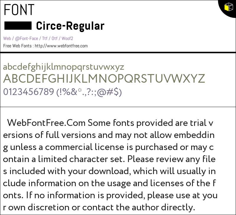 Circe Fonts Downloads - WebFontFree.Com