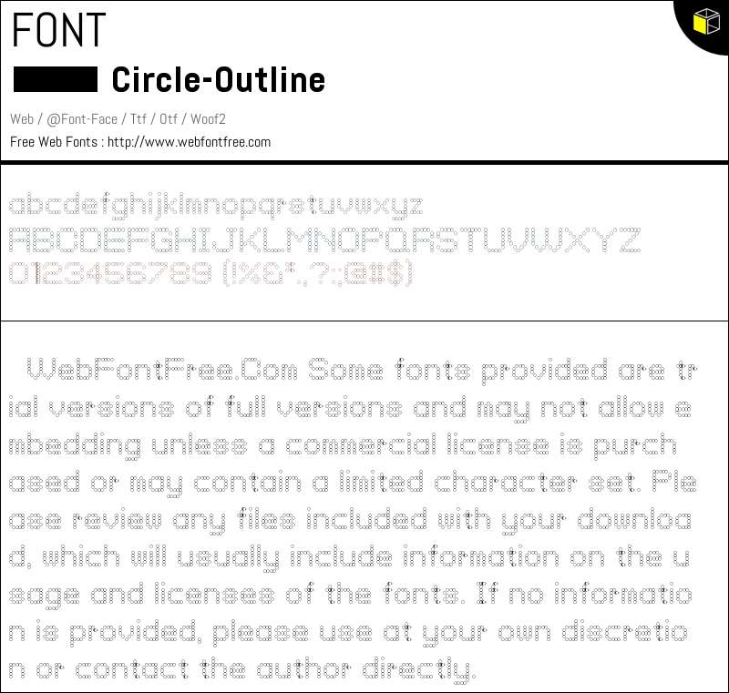 Circle Outline Regular Fonts Downloads - WebFontFree.Com
