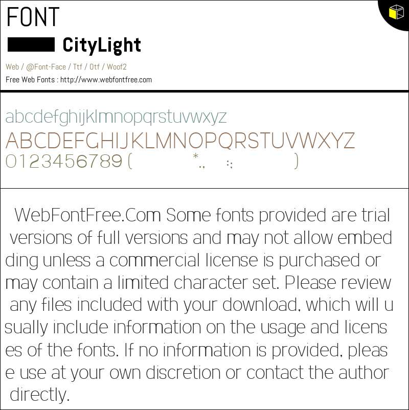 City Light Fonts Downloads - WebFontFree.Com