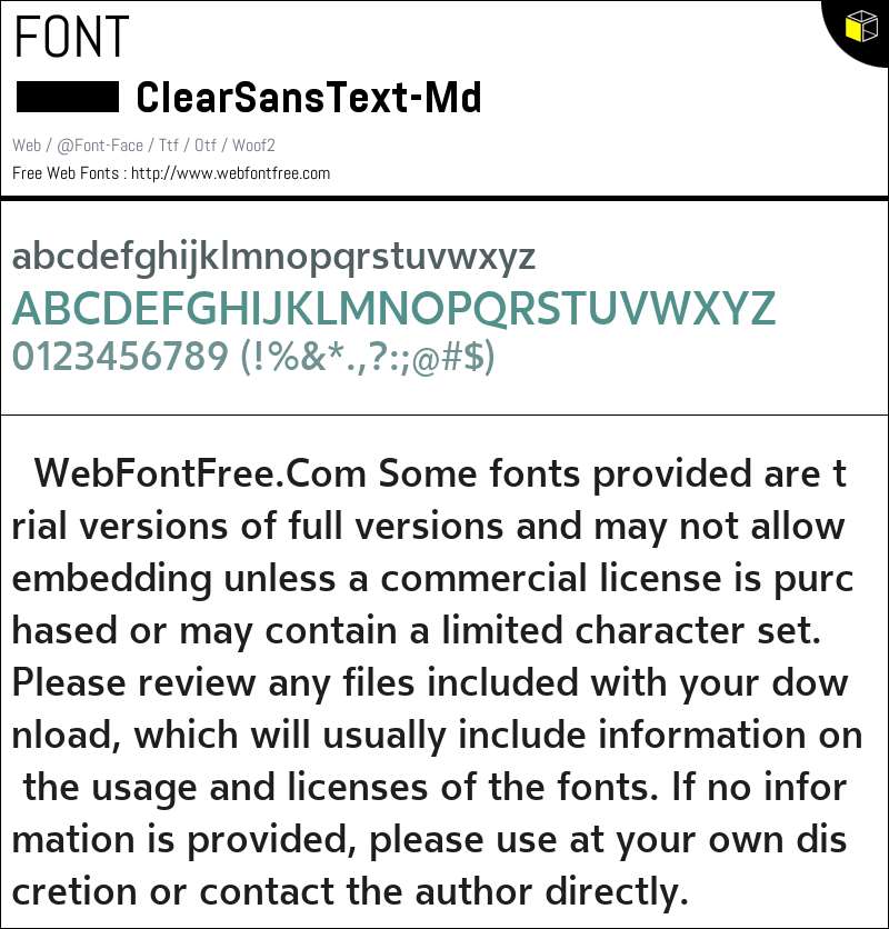 Clear Sans Text Md Regular Fonts Downloads - WebFontFree.Com