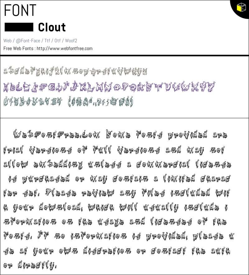 =Clout= Medium Fonts Downloads - WebFontFree.Com