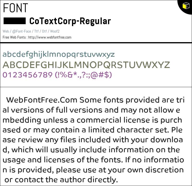 Co Text Corp Regular Fonts Downloads - WebFontFree.Com