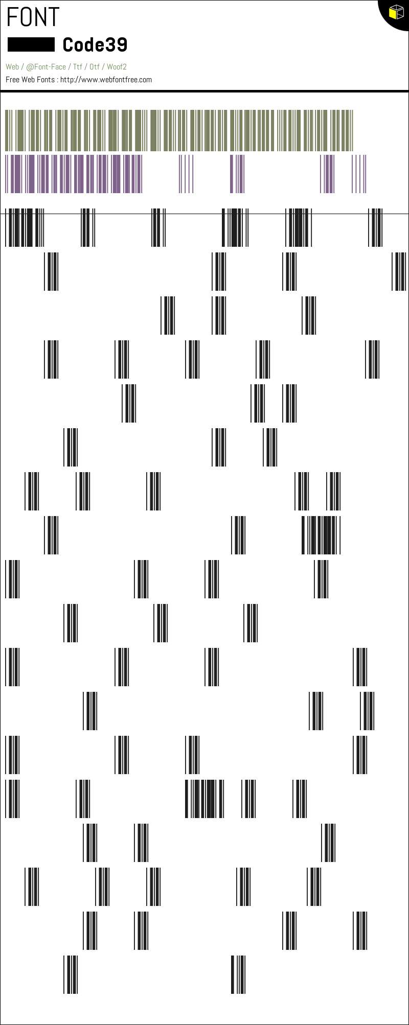 Code39 字体 下载 - WebFontFree.Com