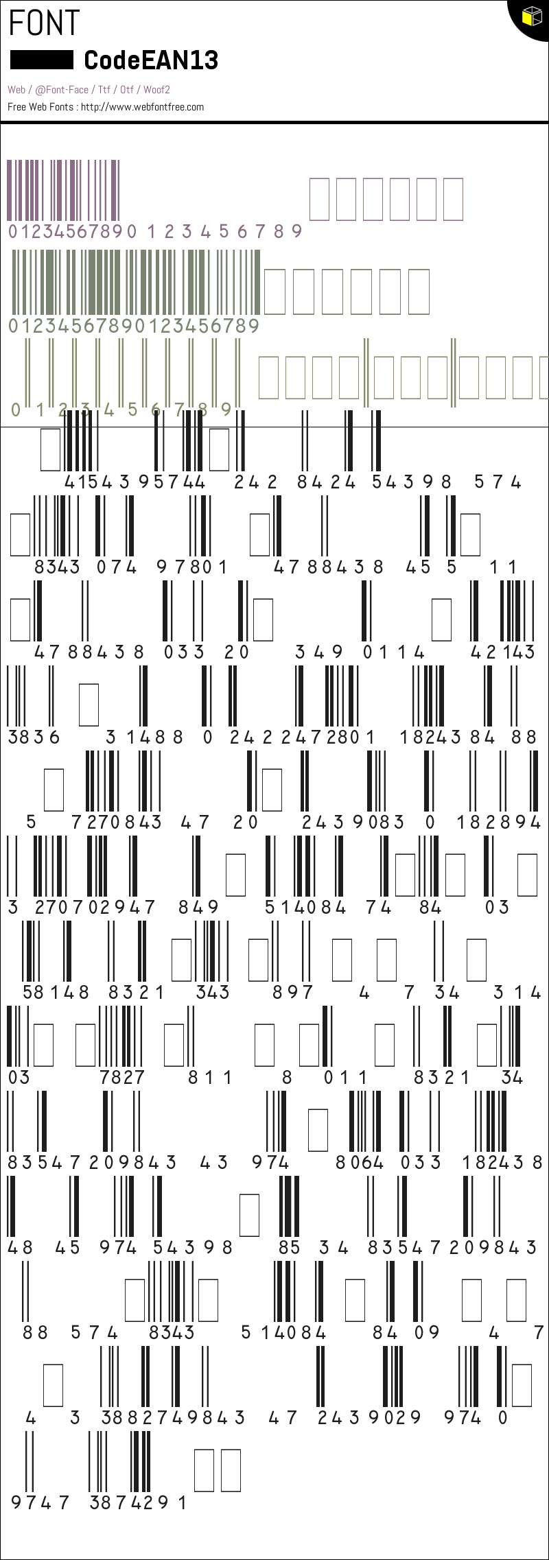 Code EAN13 Fonts Downloads - WebFontFree.Com