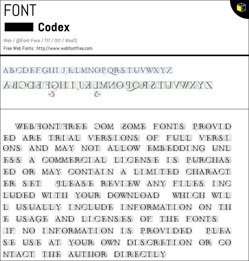 codex Fonts Downloads - WebFontFree.Com
