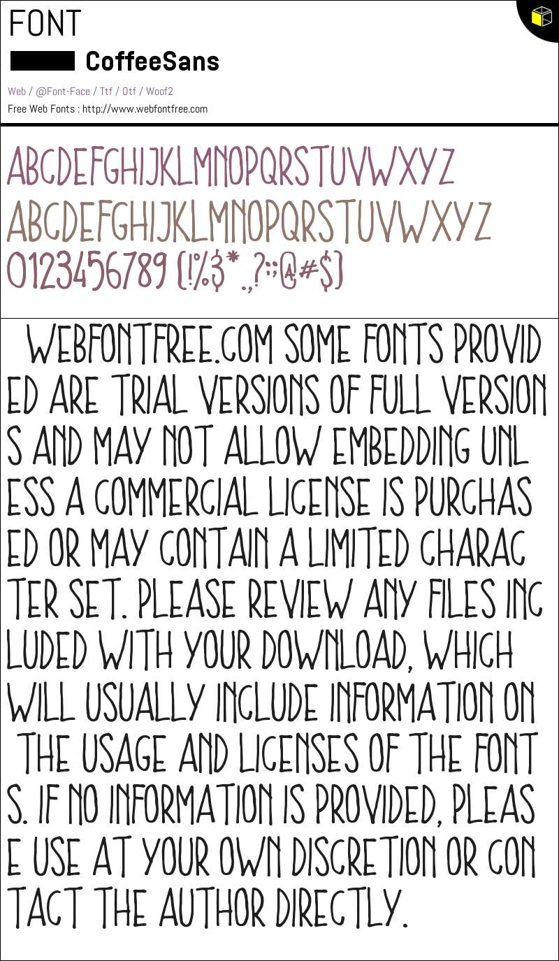 CoffeeSans Fonts Downloads - WebFontFree.Com