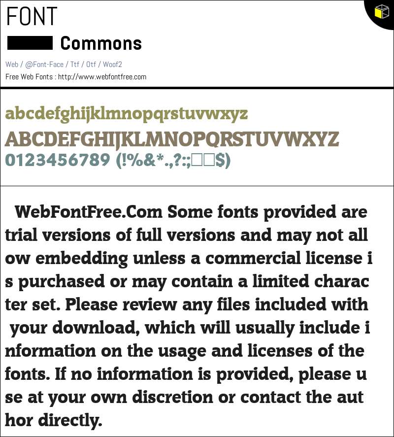 Commons Regular Fonts Downloads - WebFontFree.Com