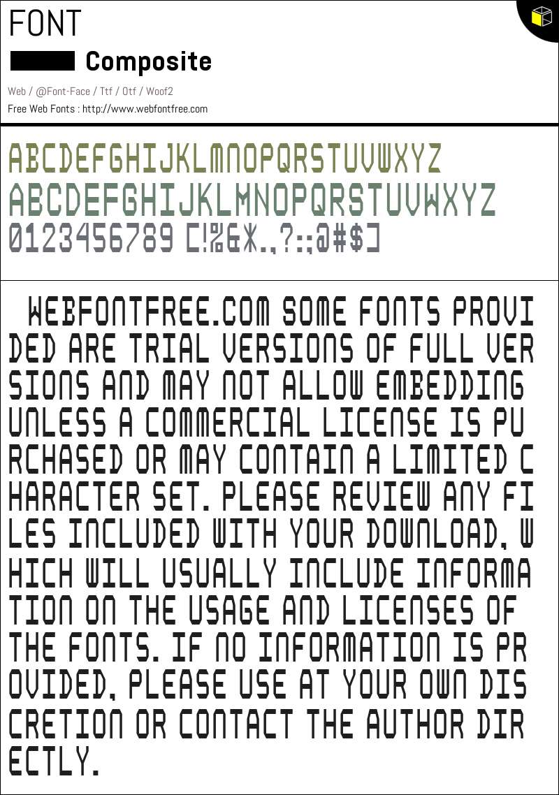 Composite Fonts Downloads - WebFontFree.Com