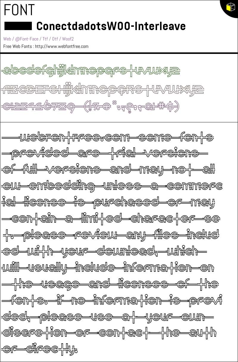 ConectdadotsInterleave Fonts Downloads - WebFontFree.Com