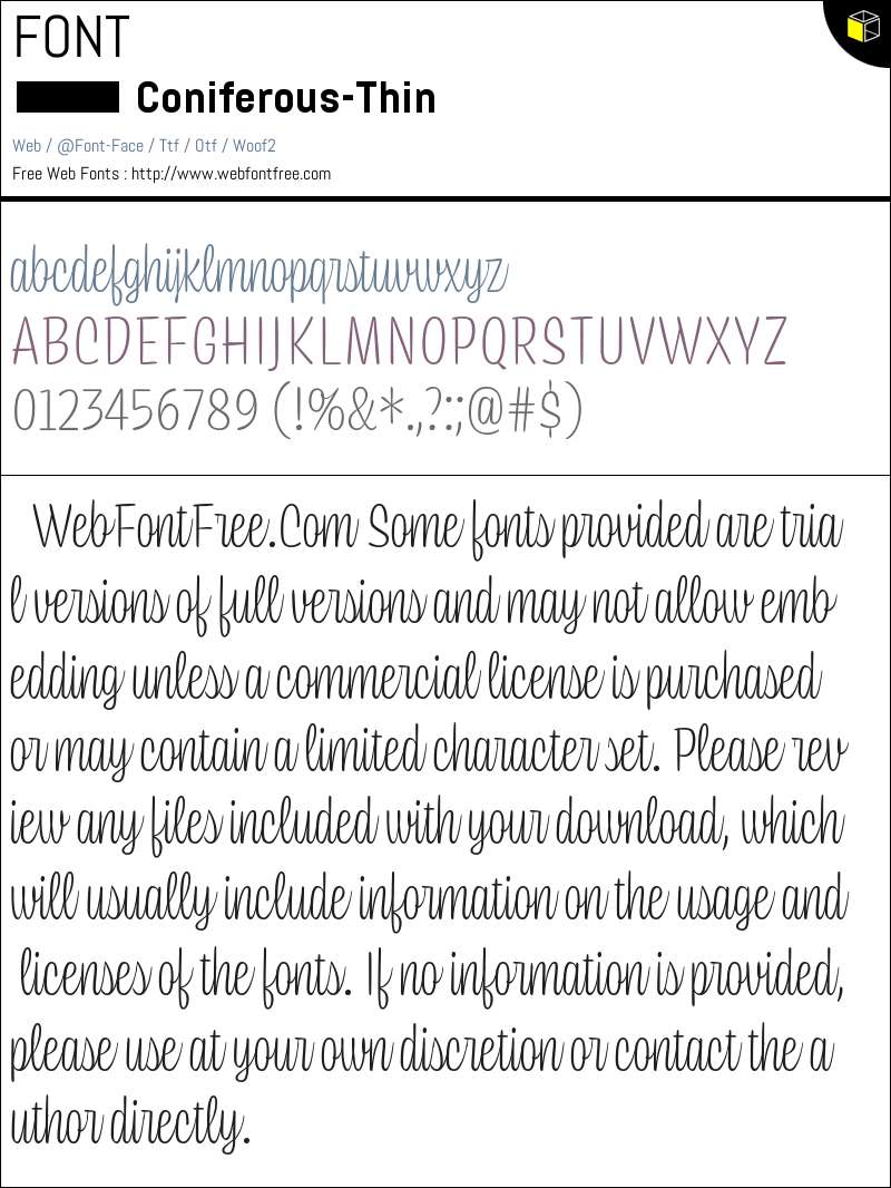 Coniferous Fonts Downloads - WebFontFree.Com