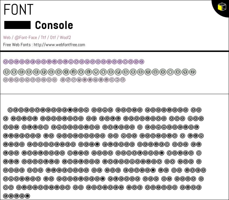 Console Fonts Downloads - WebFontFree.Com