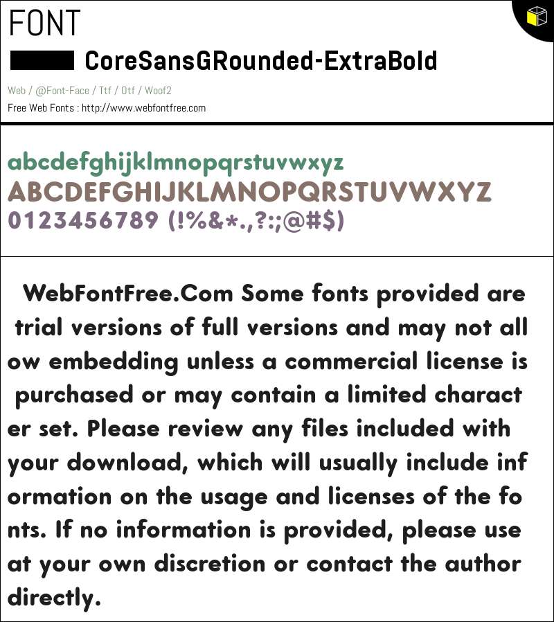 Core Sans G Rounded 75 ExtraBold Fuentes Descargar - WebFontFree.Com