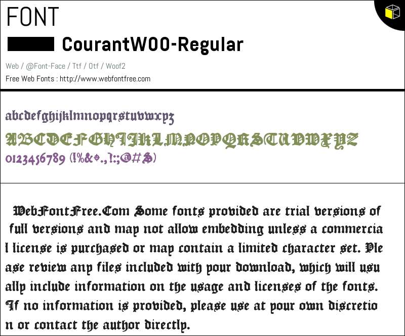 Courant W00 Regular Fonts Downloads - WebFontFree.Com